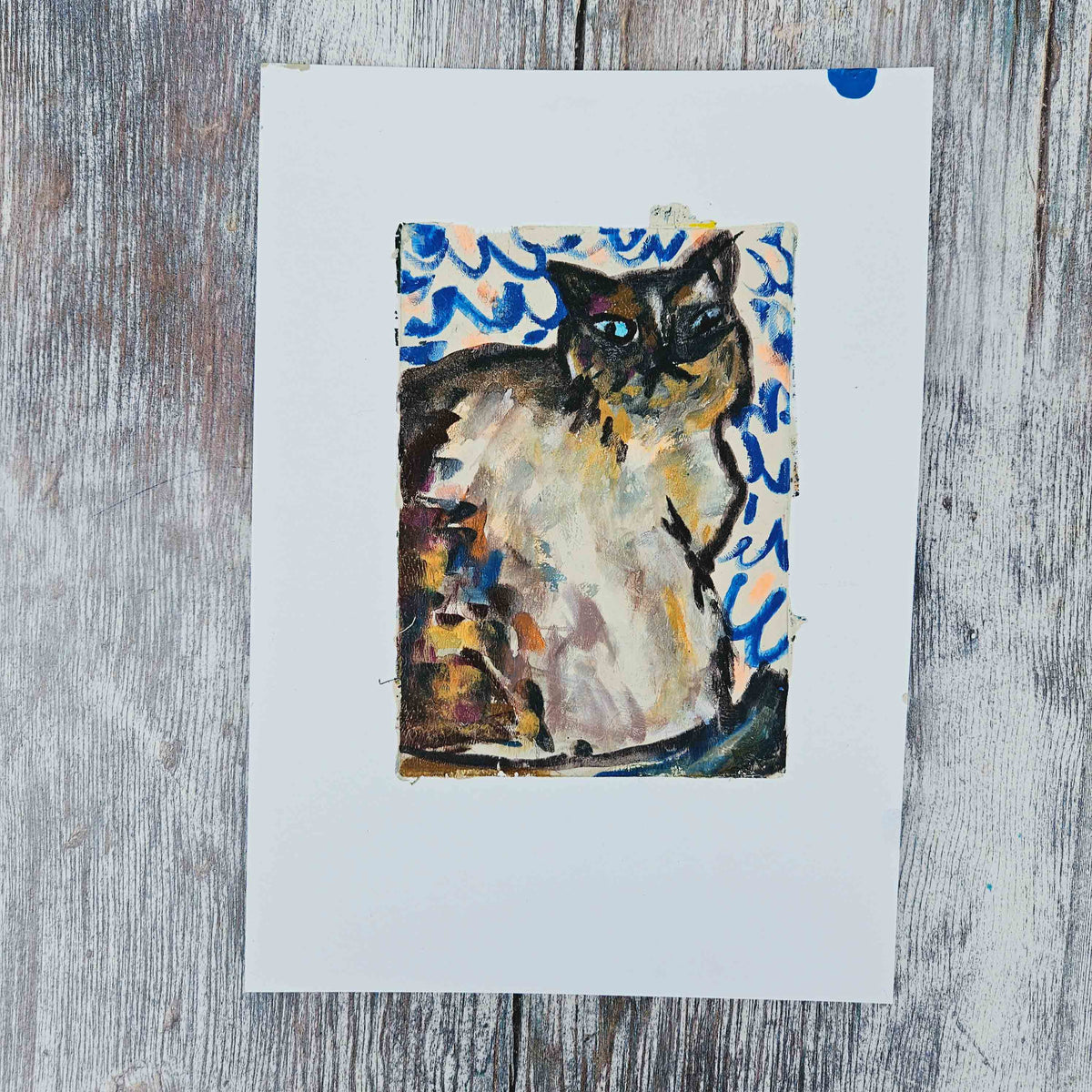 Original Limited Edition Hand Printed Brown Cat (A4 Size) – MadeByHarriet