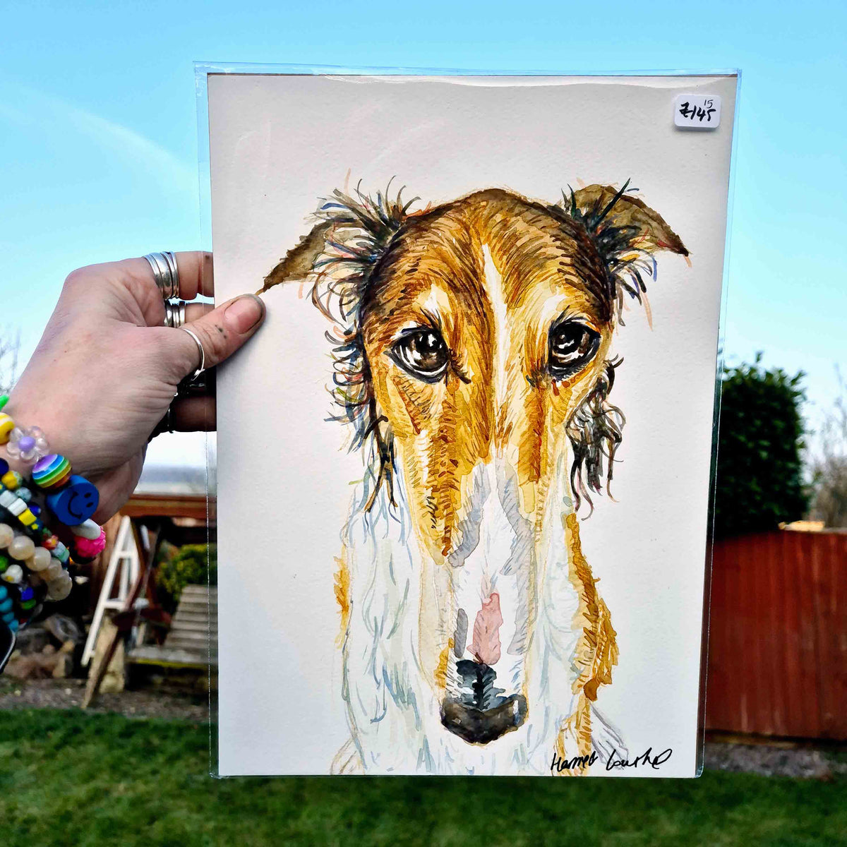 Borzoi Original Drawing (A4 size - 210 x 297 mm) – MadeByHarriet